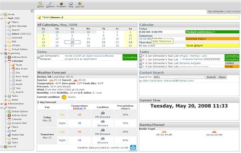 Screenshots Webmail The Horde Project