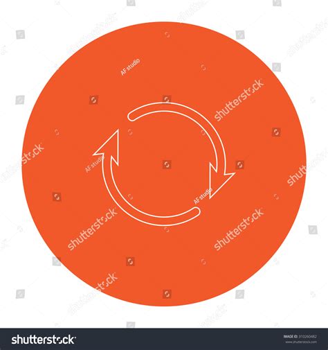 arrow circle cycle loop roundabout flat stock vector royalty free