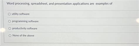Solved Word Processing Spreadsheet And Presentation Solved Word Processing Spreadsheet And Presentation