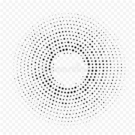 Circle Dot Halftone Circular Pattern Vector