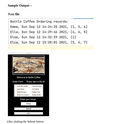 Solved Program Overview Create An Online Ordering GUI App Chegg
