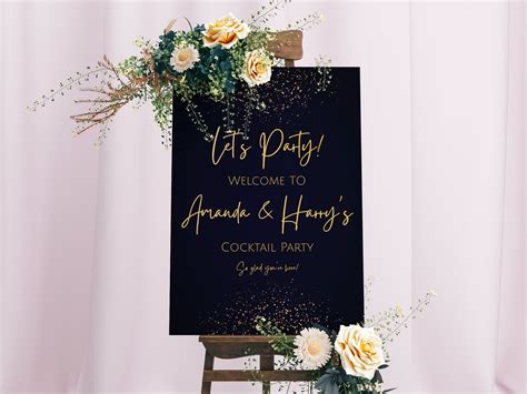 Cocktail Party Welcome Sign Cocktail Party Welcome To Cocktail Etsy