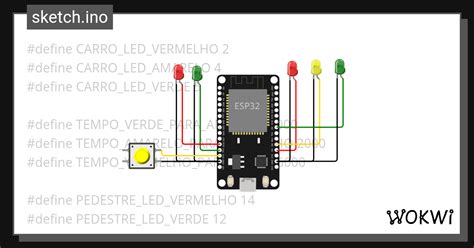 Semáforo Wokwi Esp32 Stm32 Arduino Simulator