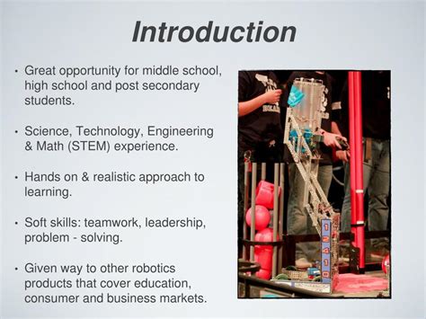 PPT THE VEX ROBOTICS COMPETITION PowerPoint Presentation Free Download ID 6795941