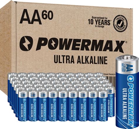 Powermax 60 Count Double Aa Batteries Ultra Long Lasting