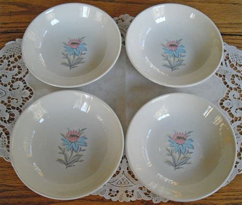 Vintage Steubenville Pottery Fairlane 5 12 Fruit Bowls ~ Set Of 4