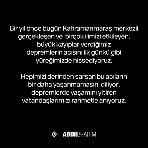 Bir Yıl önce Bugün Kahramanmaraş Merkezli Gerçekleşen Ve Birçok Ilimizi