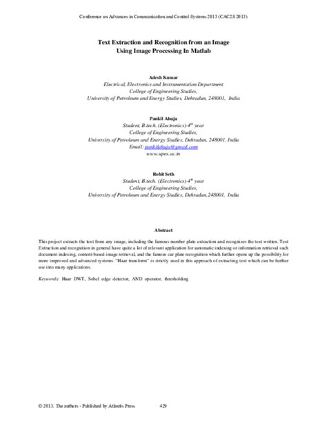 pdf text extraction and recognition from an image using image