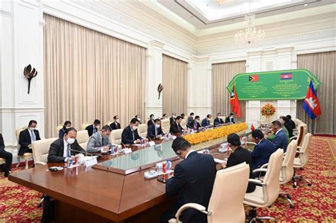 សម្តេចតេជោ ហ៊ុន សែន ទទួលជួបពិភាក្សាការងារជាមួយឯកឧត្តមប្រធានាធិបតីទីម័រខាងកើត Press Ocm I