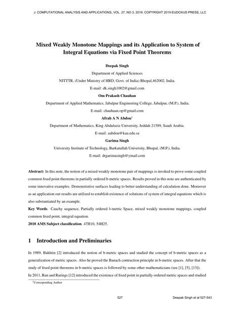 Pdf Mixed Weakly Monotone Mappings And Its Application To System Of