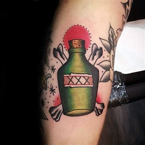 Traditional Alcohol Bottle Tattoo