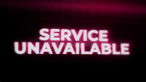 Service Unavailable Warning Alert Error Message Flashing On Screen