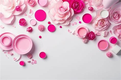 Premium Photo Pink Color Weve Design On White Surface Background Copy Space Design