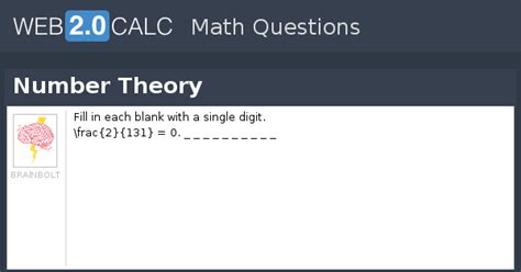 View Question Number Theory