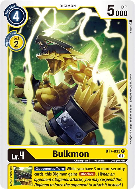 Bulkmon Digimon Myp Cards