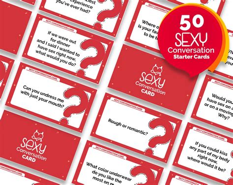 Printable Sexy Conversation Starters Sexy Tinder Conversation Question Cards Icebreaker Couple