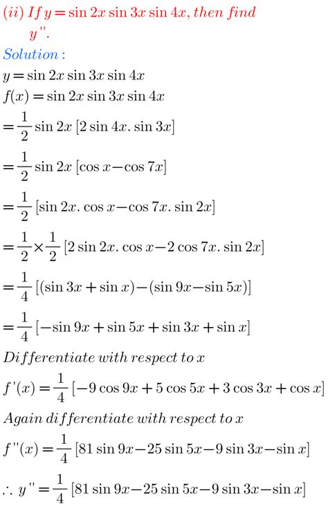 Inter Maths Solutions For Differentiation Exercise 9 D Maths Glow