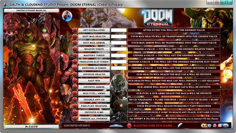 Doom Eternal Cheats Trainer Mod Codes Editor Token Flight Suit Weapons Lives Unlock All