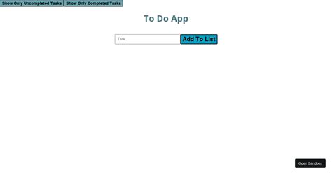 New Todo App Codesandbox