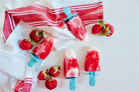Strawberry And Honey Popsicles
