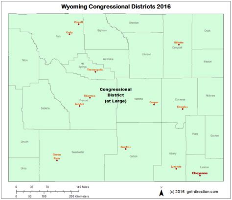Map Of Wyoming Congressional Districts 2016
