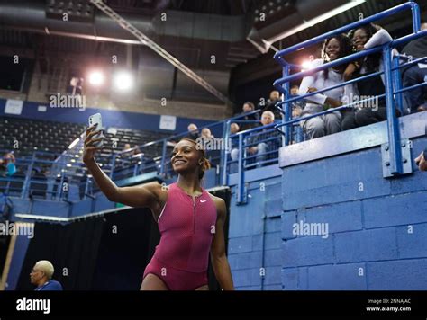 Dina Asher Smith Takes A Selfie After The Birmingham World Indoor Tour Final At The Utilita