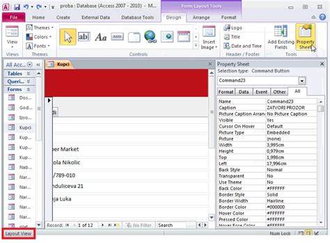 Prikaz Obrasca U Design Layout Form View