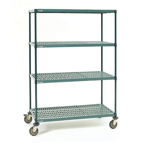 Metro Super Erecta Pro 4 Tier Mobile Polymer Mat Shelving 24 X 36 X