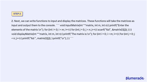 solved how to perform matrix addition and multiplication mxn using malloc and functions