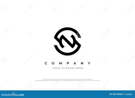 Letter Sn Logo Or Ns Monogram Logo Design Cartoon Vector