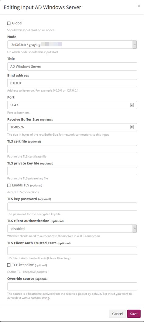 Input Graylog Sysadmins De Cuba