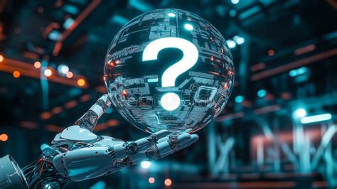 A Robot Hand Holds A Glowing Question Mark Generative Ai Stock Illustration Illustration Of
