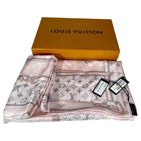 Louis Vuitton Blue Monogram Scarf At 1stdibs