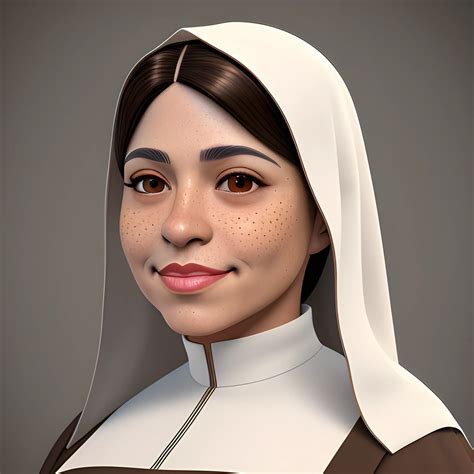 Masterpiece Portrait 3d Adult Hispanic Female Nun Outfit Br
