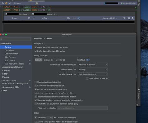 Multiple Query Results In The Same Tab IDEs Support IntelliJ