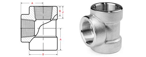Threaded Tee Manufacturers Asme B1611 Forged Threaded Equal Tee