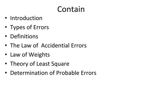 Theory Of Errors Pptx Physics Science