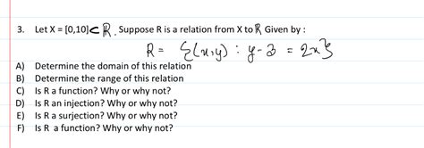 Solved Let X R Suppose R Is A Relation From X To Chegg Com