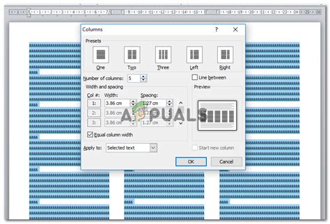 How To Create Columns In Microsoft Word Appuals