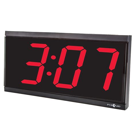 Pyramid 4 4 Digit Led Hardwired Digital Clock Wayfair