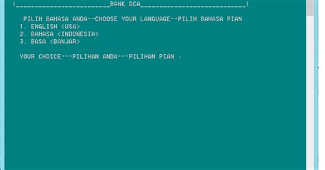 Dianas Blog Informatics Engineering Kodingan C Membuat Programsimulasi Mesin Atm 3 Bahasa