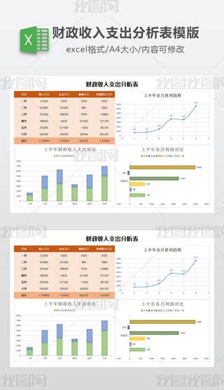年度收入与支出分析表专题模板 年度收入与支出分析表图片素材下载 我图网