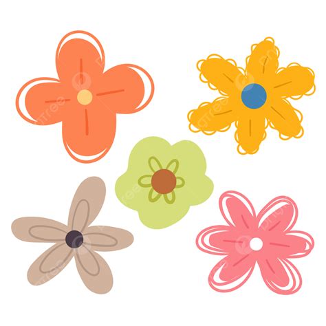 만화 일러스트 꽃 스티커 세트 꽃 스티커 상 Png 일러스트 및 벡터 에 대한 무료 다운로드 Pngtree