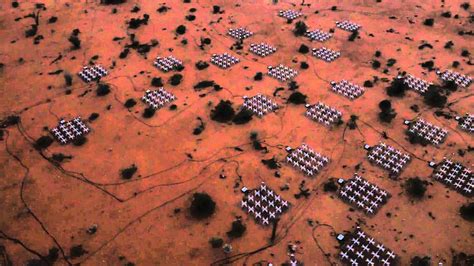 Aerial View Of The Murchison Widefield Array Mwa Circling The Core At Dusk Youtube