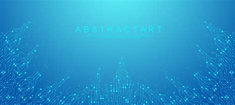 Premium Vector Modern Technology Circuit Board Texture Background Design Waves Flow Quantum