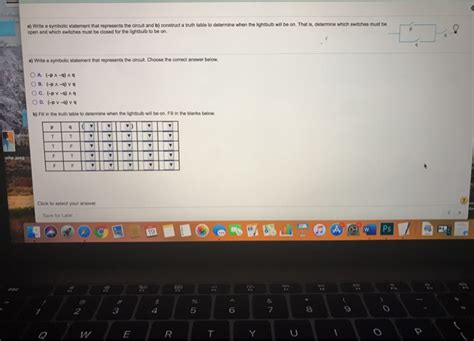 Solved A Write A Symbolic Statement That Represents The