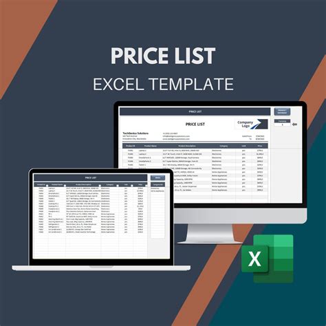 Price List Excel Template Price Sheet Price Catalog Order Form Product Catalog