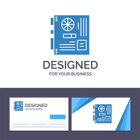 Creative Business Card And Logo Template Computer Main Mainboard Mother Motherboard Vector