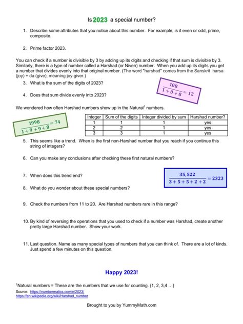 2023 Harshadnumber Pdf Numbers Number Theory