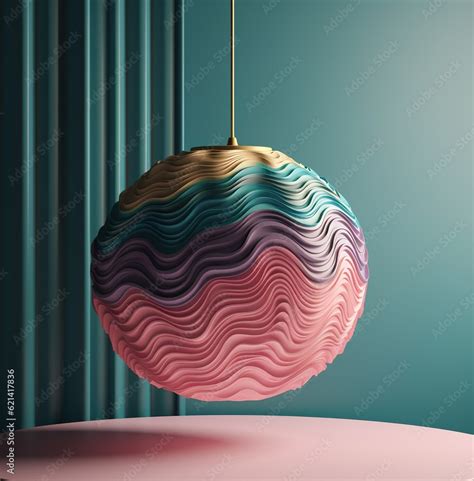 생성형 인공지능으로 만든 다양한 크기의 조명이 케이블에 매달려 있는 다채로운 배경 종이 배경 Stock Illustration Adobe Stock